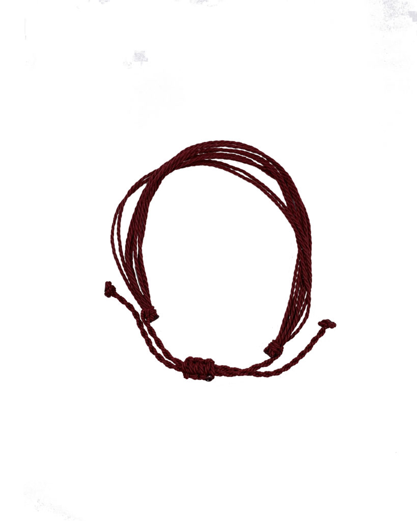 String Bracelet Maroon Burgundy | Sticky Smart Wallet